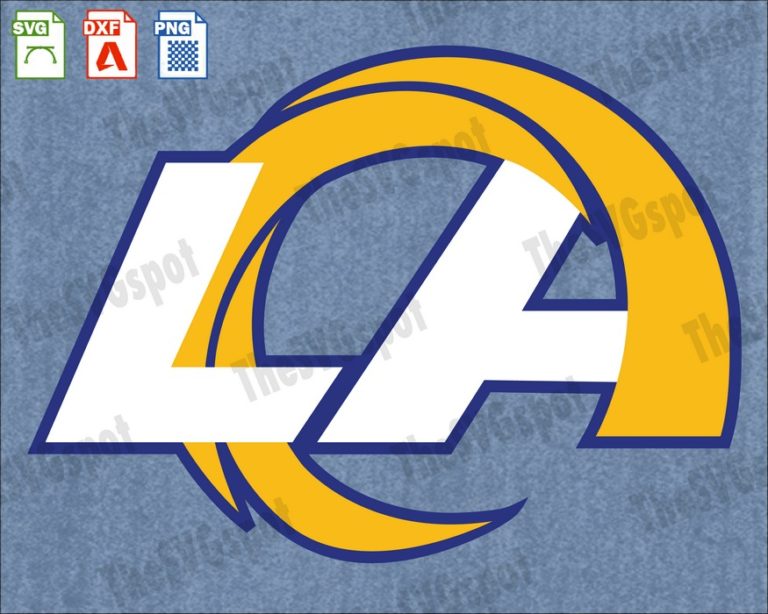 LA Rams Logo SVG, Layered Cut File for Cricut & Silhouette